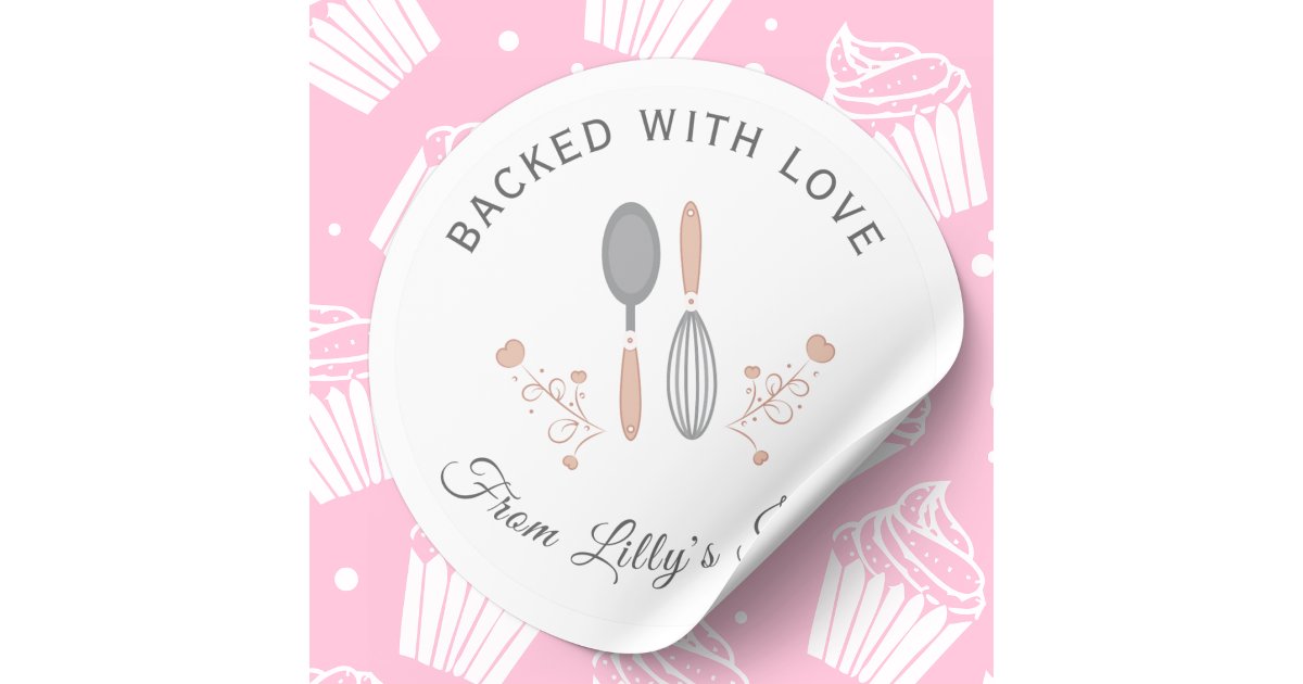 Custom Baking small business sticker | Zazzle