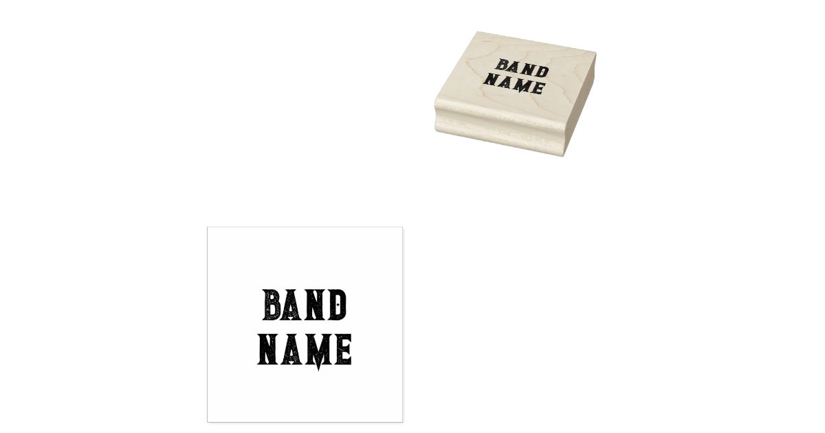 Custom Band Merch Rubber Stamp | Zazzle