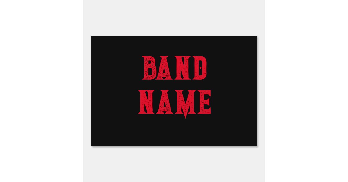 Custom Band Merch Sign | Zazzle
