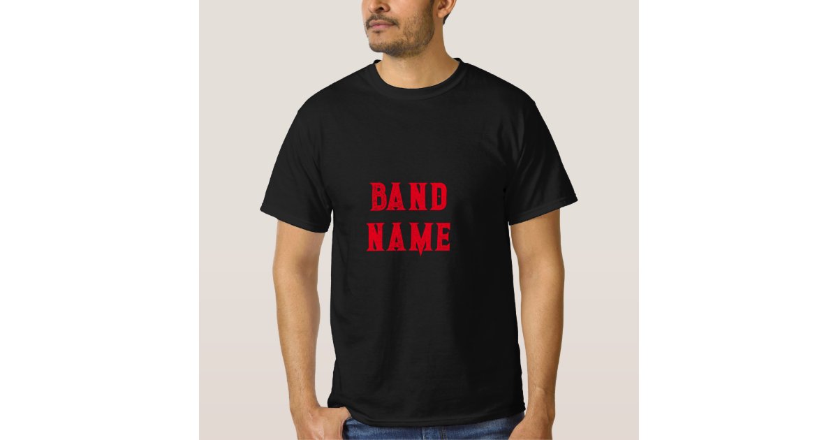 Custom Band Merch T-Shirt | Zazzle