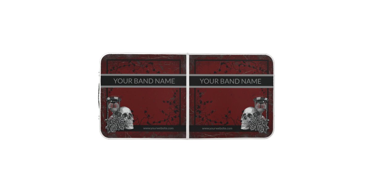 Custom Band Merch Table Skull Rock Music Gothic | Zazzle
