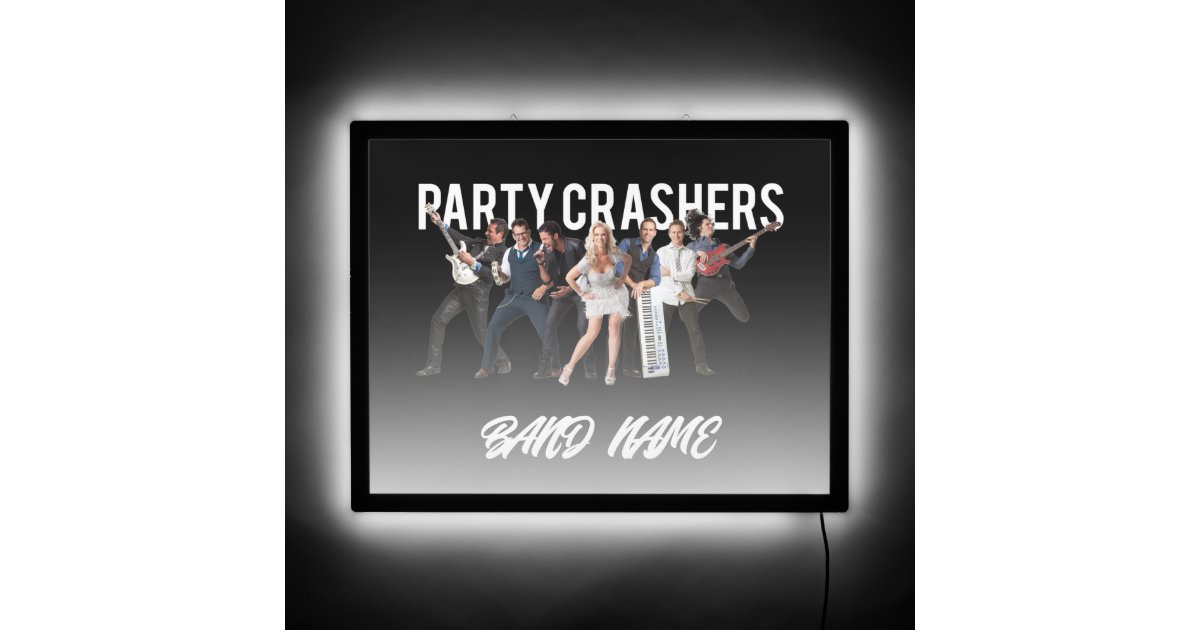 Custom Band Name Photo LED Sign | Zazzle