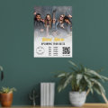 Custom Band Name Tour Dates QR Code Logo Foil Prints | Zazzle