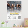 Custom Band Name Tour Dates QR Code Logo Foil Prints | Zazzle