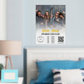 Custom Band Name Tour Dates QR Code Logo Foil Prints | Zazzle