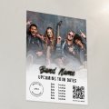 Custom Band Name Tour Dates QR Code Logo Foil Prints | Zazzle