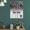 Custom Band Photo Logo QR Code Gigs Tour Dates Poster | Zazzle