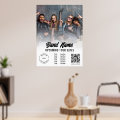 Custom Band Photo Logo QR Code Gigs Tour Dates Poster | Zazzle