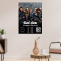 Custom Band Photo Logo QR Gigs Tour Dates Black Poster | Zazzle