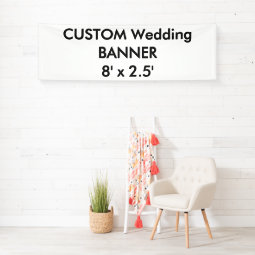 Custom Banner 8' x 2.5' | Zazzle