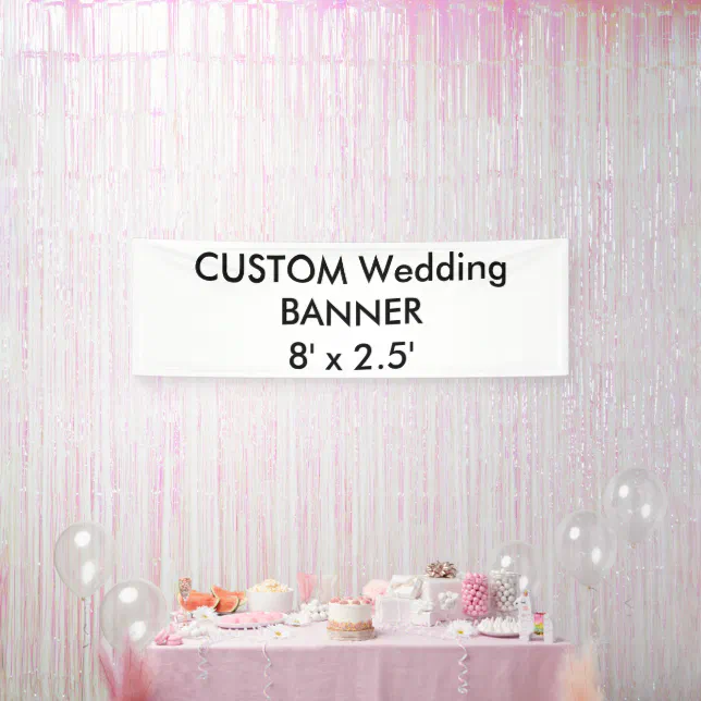 Custom Banner 8' x 2.5' | Zazzle