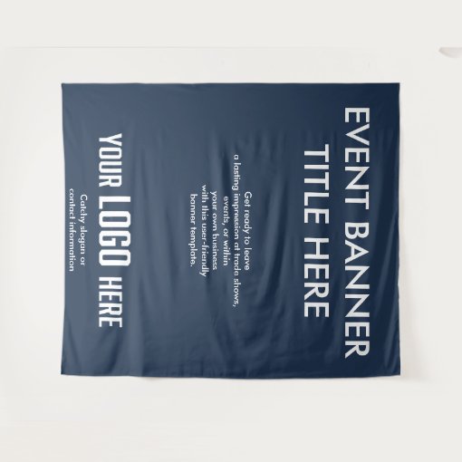 Custom Banner Sign Simple Business Logo Signage Tapestry | Zazzle