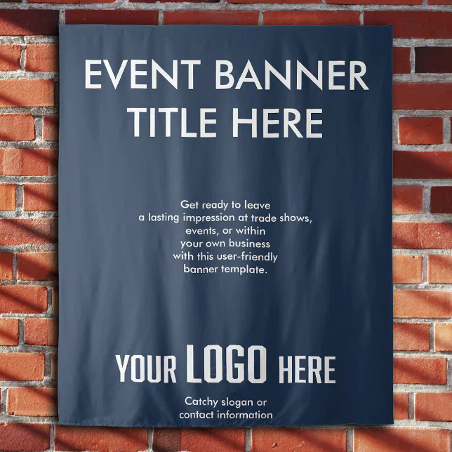 Custom Banner Sign Simple Business Logo Signage Tapestry | Zazzle
