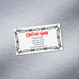 Custom Barbed Wire Magnetic Business Card | Zazzle