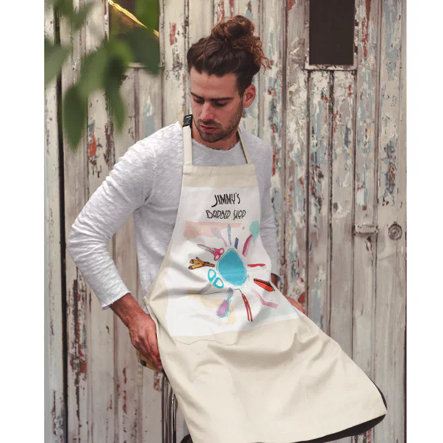 Custom Barber Shop Apron | Zazzle