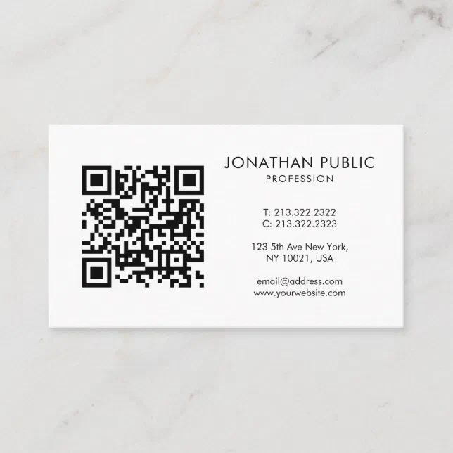 Custom Barcode QR Code Your Company Logo Here Business Card | Zazzle