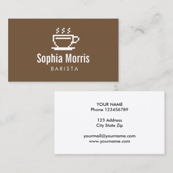 Custom barista coffee maker business card template | Zazzle