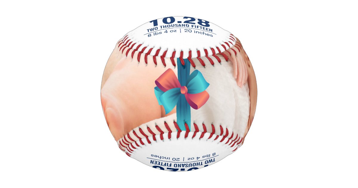 Custom Baseball Baby Birth Announcement Photos | Zazzle