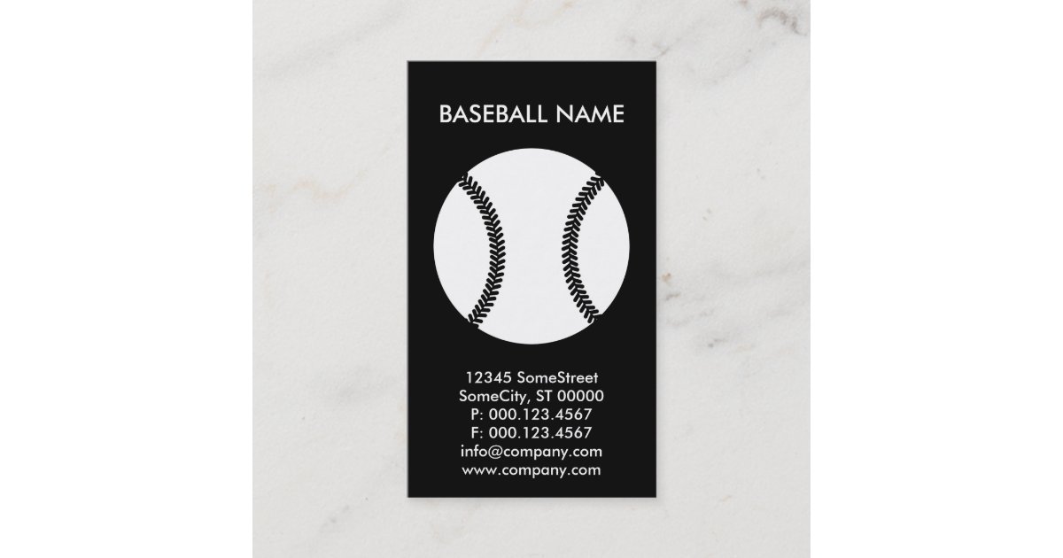 custom baseball business business card | Zazzle