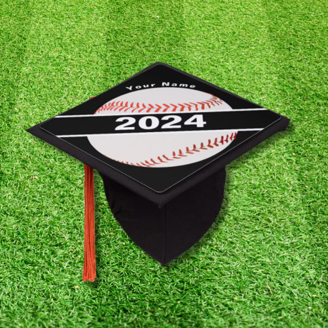 Custom Baseball Graduation Cap Topper | Zazzle