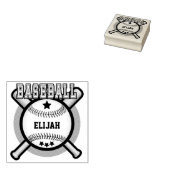 Custom Baseball Logo Rubber Stamp | Zazzle