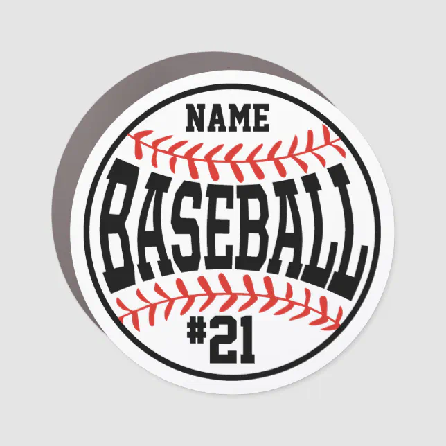 Custom Baseball Player Car Baseball Team Magnet | Zazzle