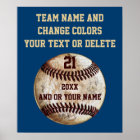 Baseball Posters, Team Colors, Team, Player's Name Poster | Zazzle.com
