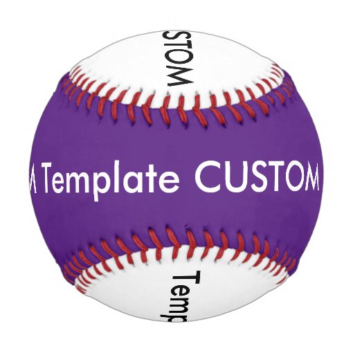 Custom Baseball, Regulation Size WHITE & PURPLE Baseball | Zazzle