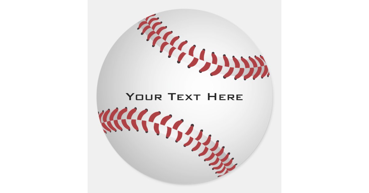 Custom Baseball Sticker | Zazzle