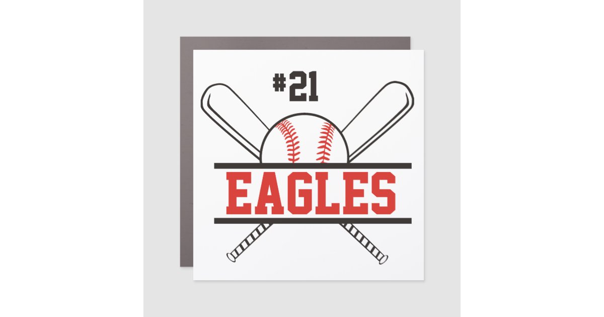 Custom Baseball Team Car Magnet Baseball Number | Zazzle