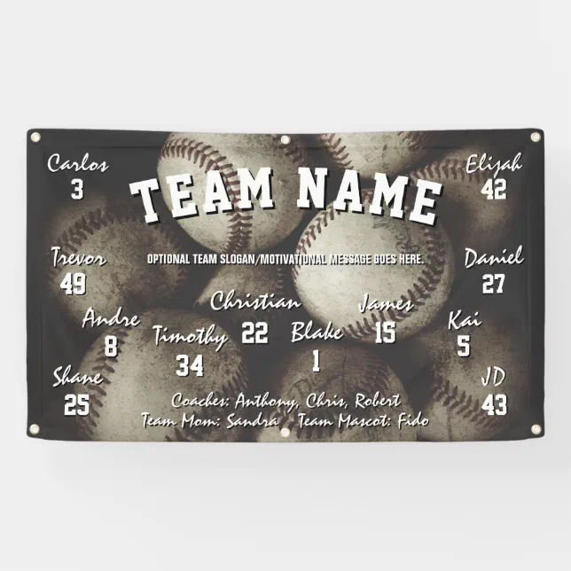 Custom Baseball Team Spirit Banner | Zazzle