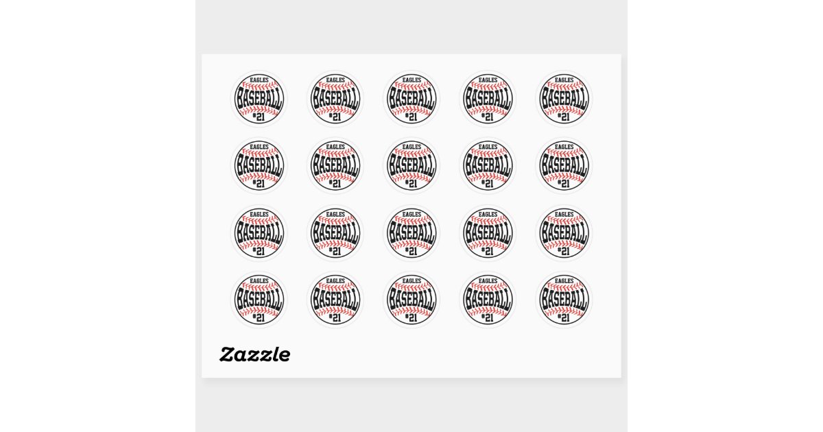 Custom Baseball Team Stickers Baseball Player | Zazzle