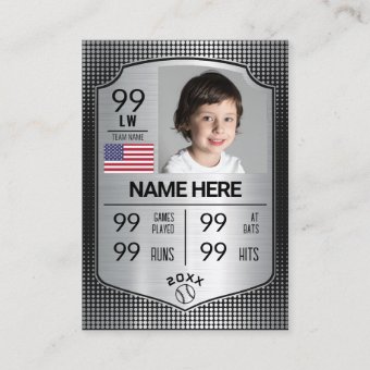 Custom Baseball Trading Card Baseball Shield Card | Zazzle