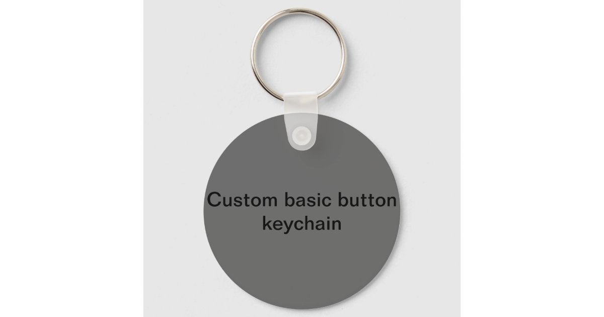 Custom basic button keychain | Zazzle