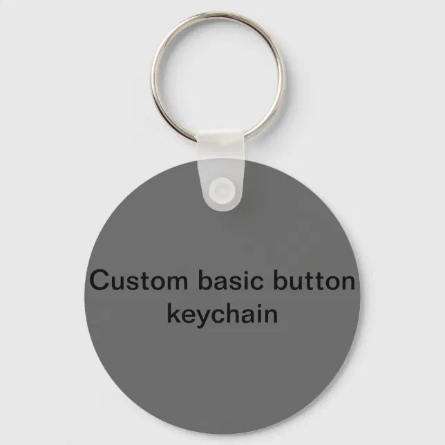 Custom basic button keychain | Zazzle
