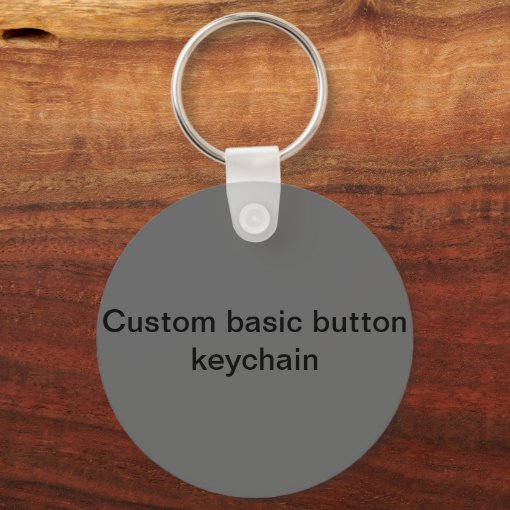 Custom basic button keychain | Zazzle