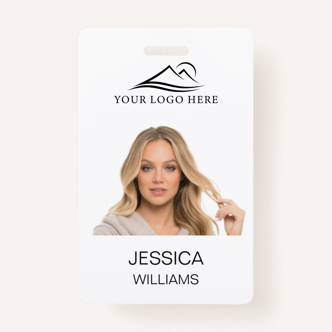 Custom Basic Corporate Employee Photo ID Card Badge | Zazzle