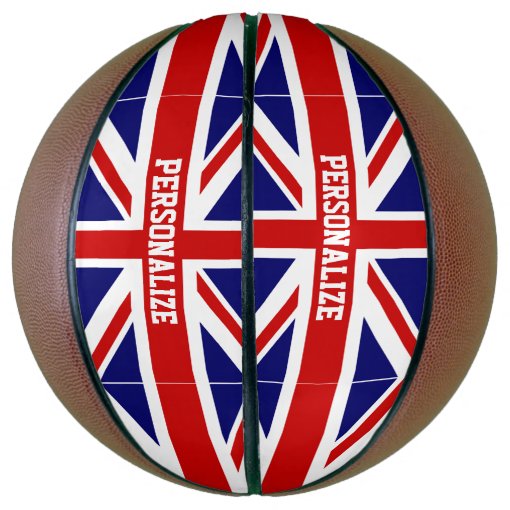 Custom basketball British Union Jack flag | Zazzle