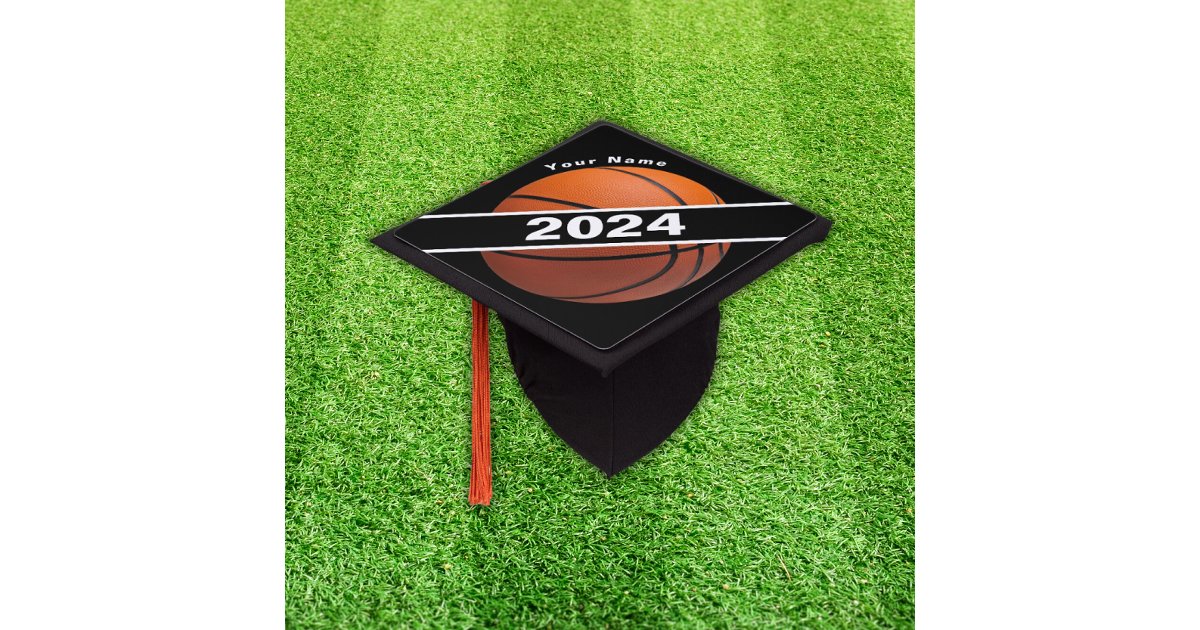 Custom Basketball Graduation Cap Topper | Zazzle