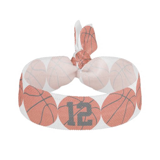 Custom Basketball Hair Tie - Add Your Own Number | Zazzle