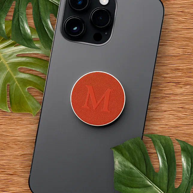 Custom Basketball Leather Skin Texture Pattern PopSocket | Zazzle