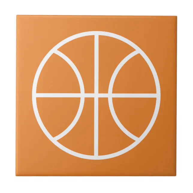 Custom basketball logo ceramic tile | Zazzle