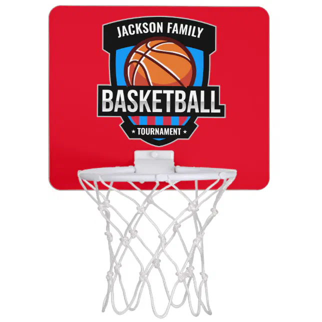 Custom Basketball Logo Mini Basketball Hoop | Zazzle