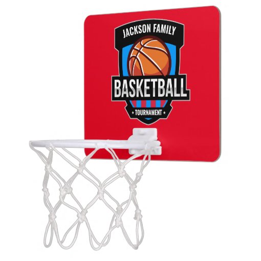 Custom Basketball Logo Mini Basketball Hoop | Zazzle