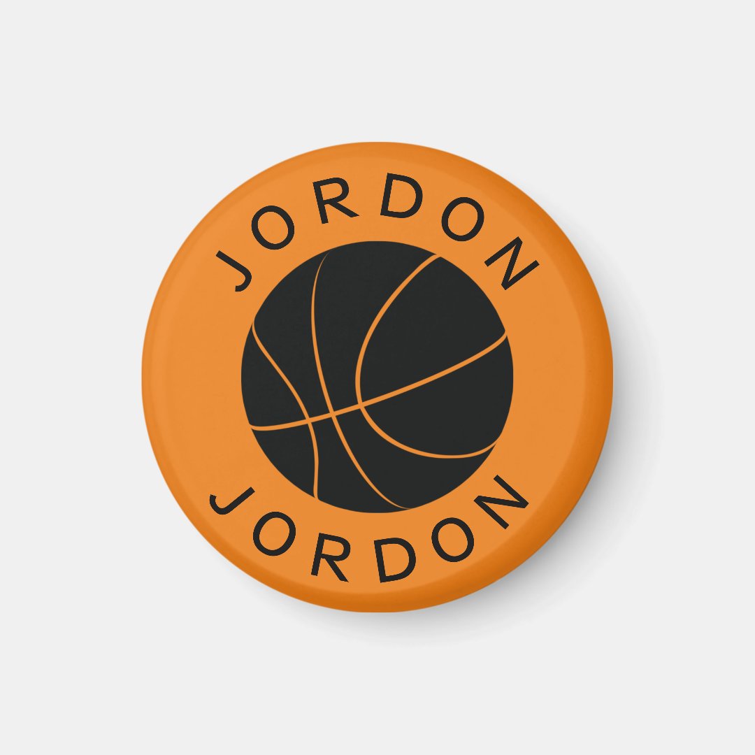 Custom Basketball Magnet w/ Name & Custom Color | Zazzle
