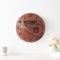 Custom Basketball Name Number Personalizable Large Clock | Zazzle
