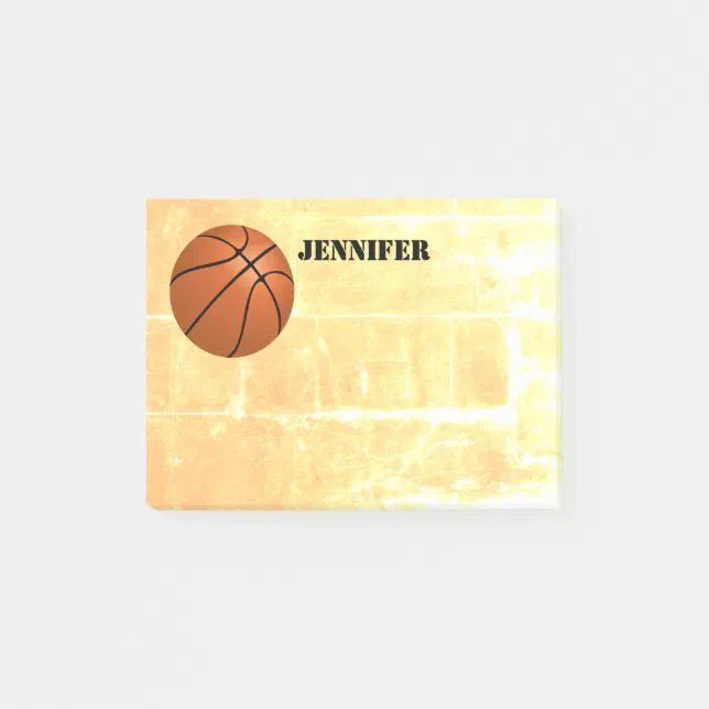 custom basketball post it note to personalize | Zazzle