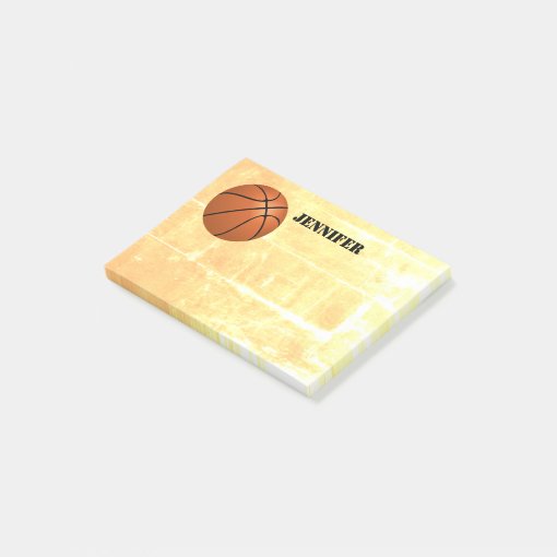 custom basketball post it note to personalize | Zazzle