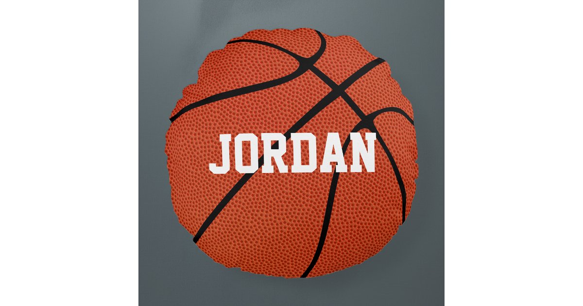 Custom Basketball Round Throw Pillow | Zazzle