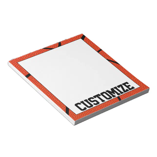 Custom Basketball Team Name Notepad for Coaches | Zazzle